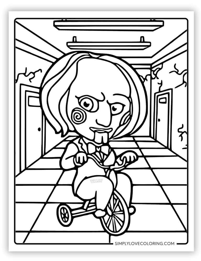 Horror Coloring Pages (Free PDF Printables) - Simply Love Coloring