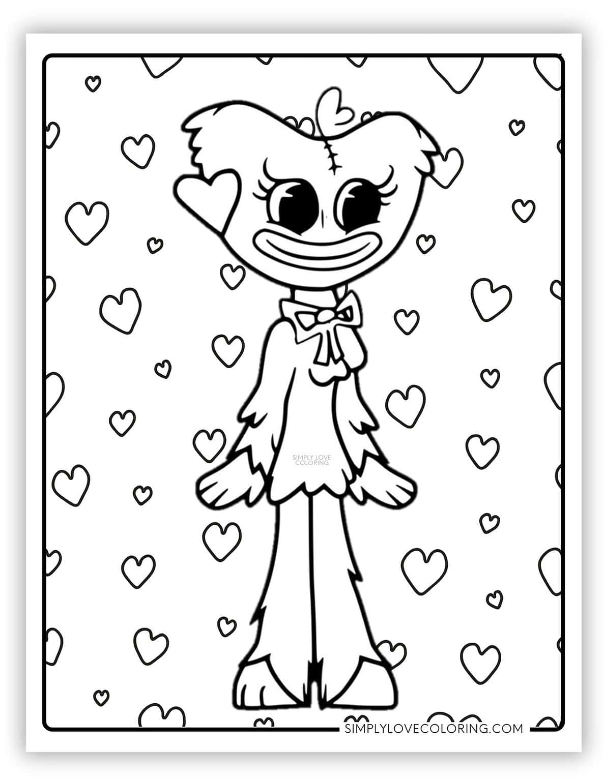 Huggy Wuggy Coloring Pages (Free PDF Printables) - Simply Love Coloring