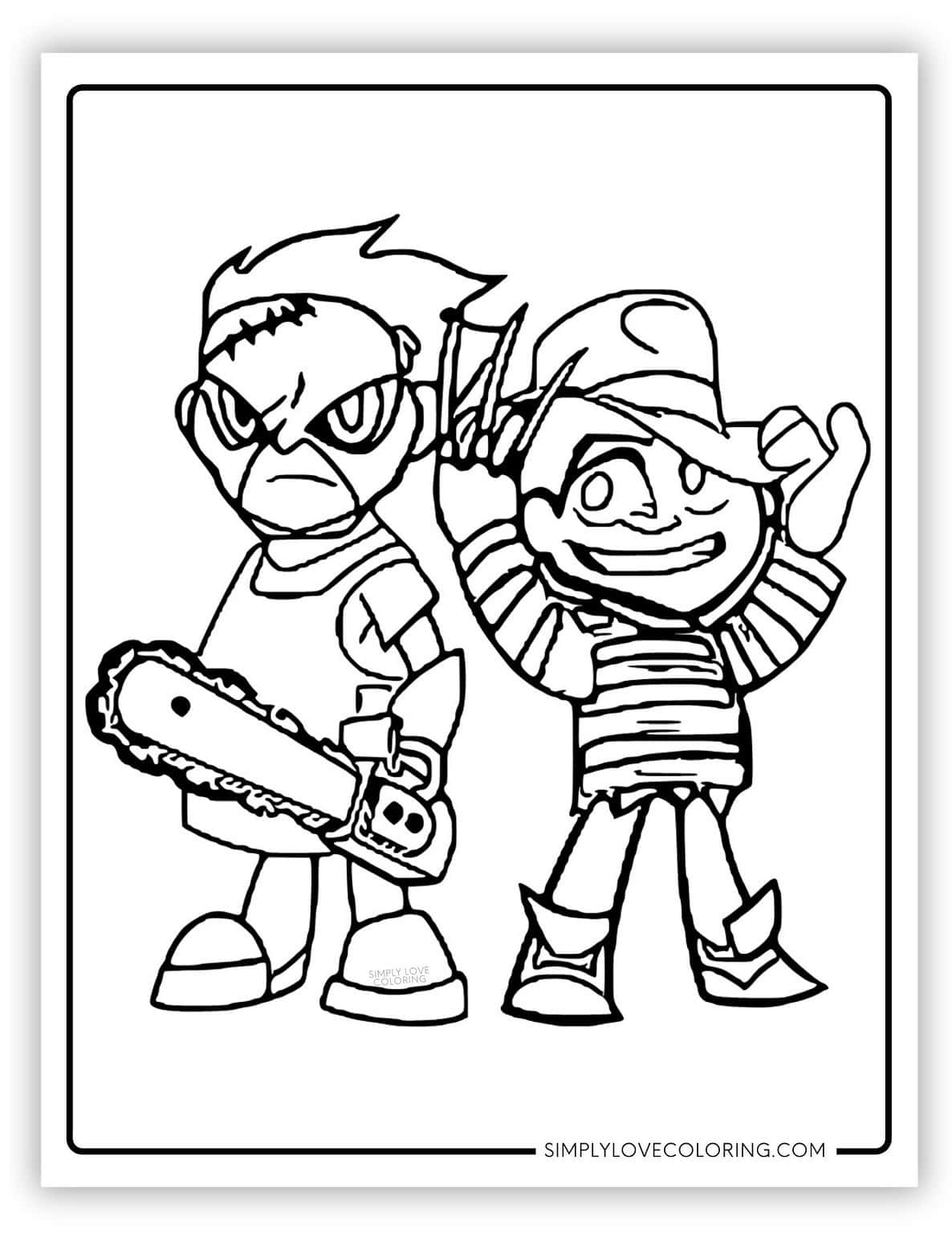 Horror Coloring Pages (Free PDF Printables) - Simply Love Coloring