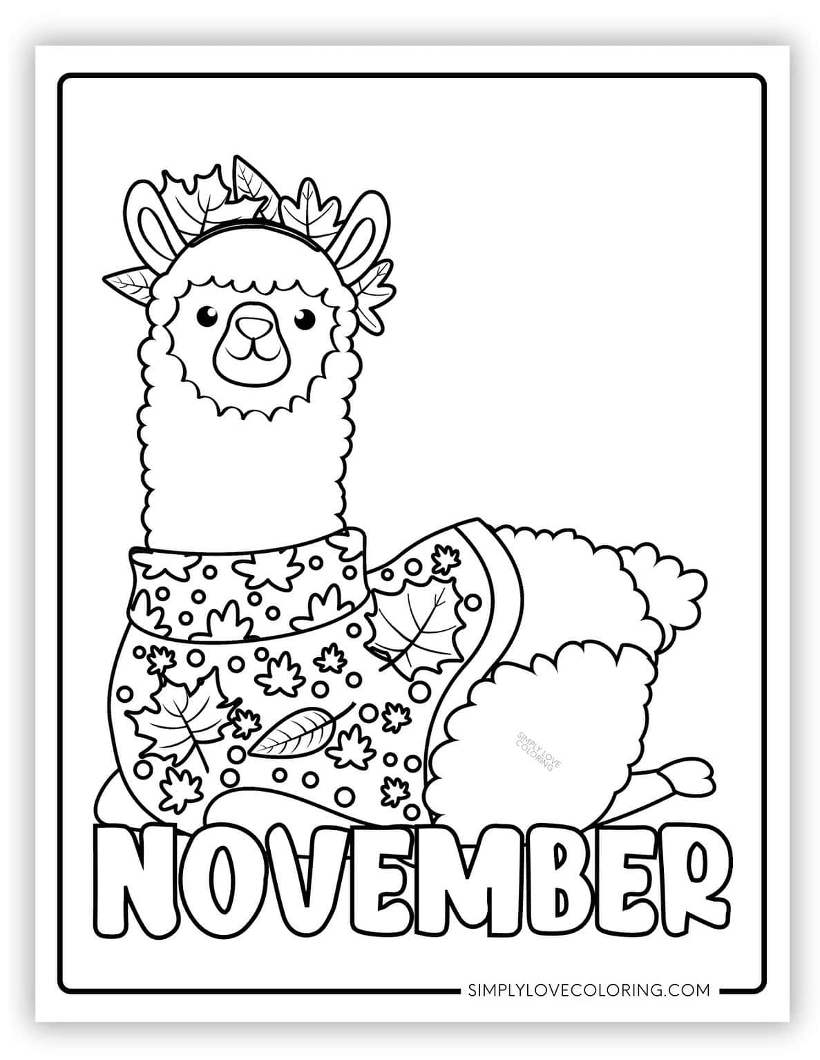 November Coloring Pages (Free PDF Printables) - Simply Love Coloring