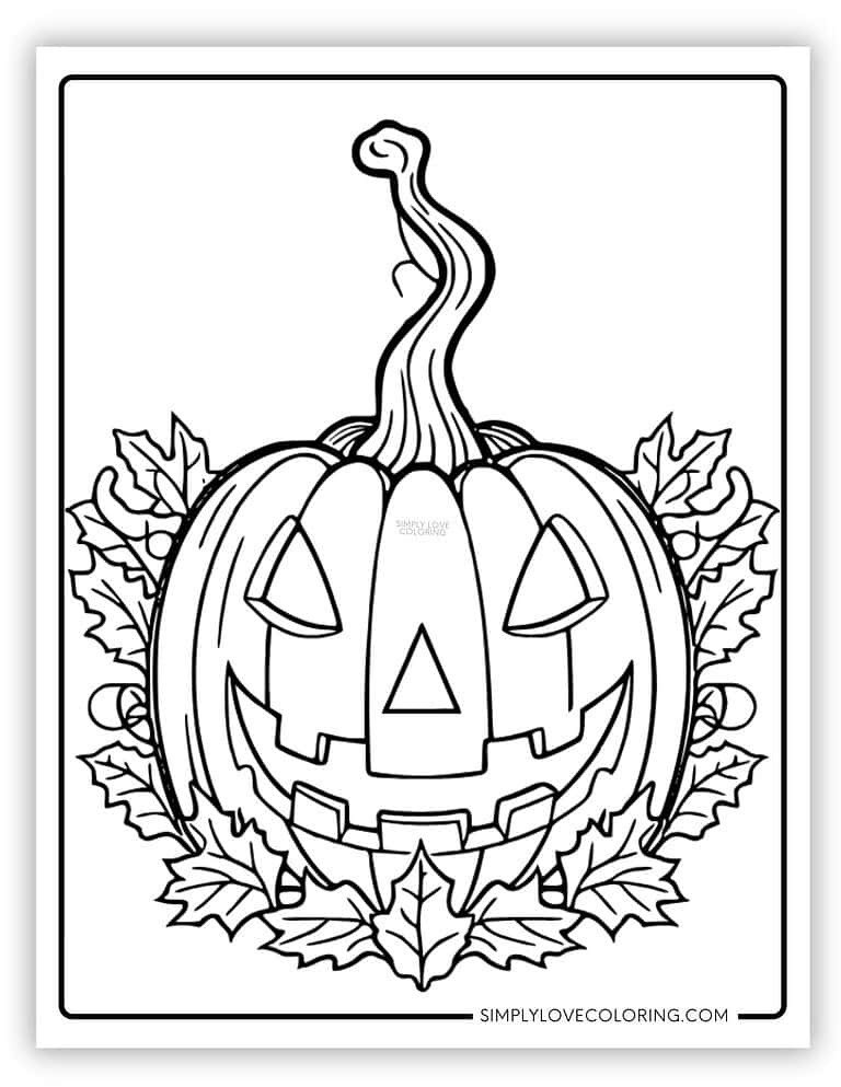 Jack O Lantern Coloring Pages (Free PDF Printables) - Simply Love Coloring