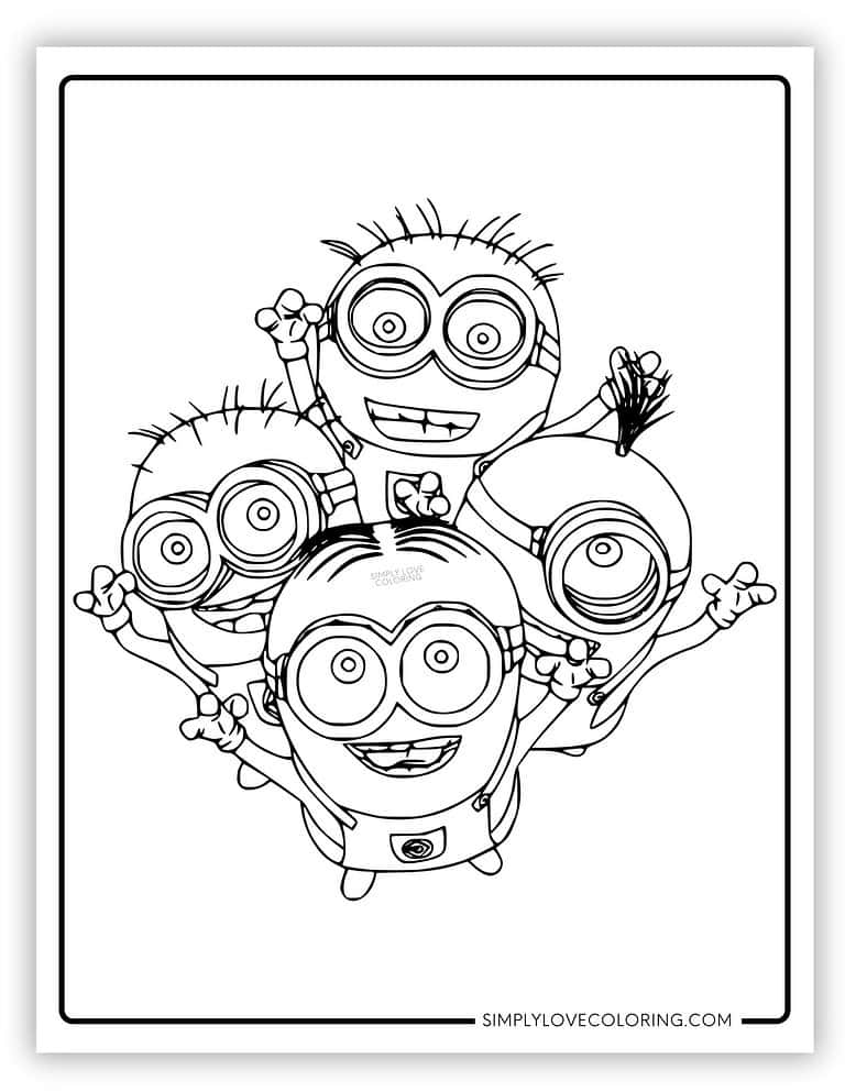 32 Minion Coloring Pages (Free PDF Printables) - Simply Love Coloring