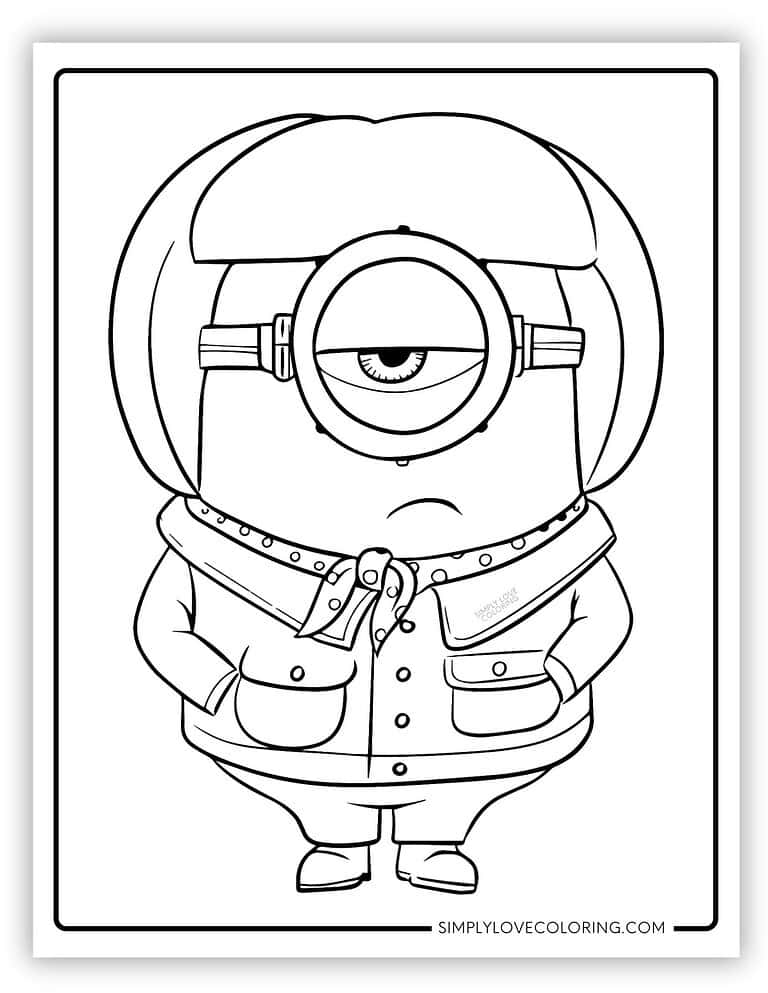 32 Minion Coloring Pages (Free PDF Printables) - Simply Love Coloring
