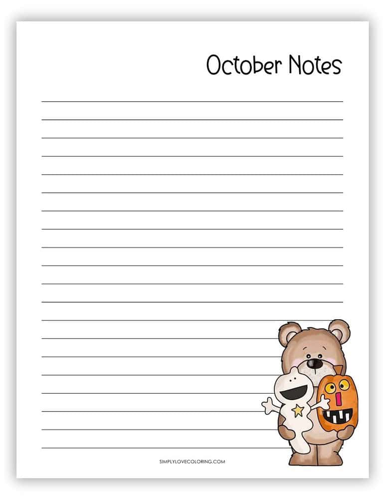 October Planner Printables (Free PDF Download) - Simply Love Coloring