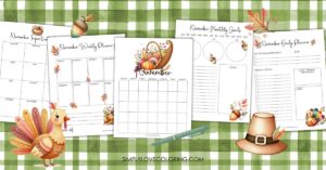 November Planner Printables (Free PDF Downloads) - Simply Love Coloring