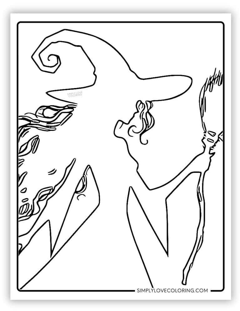 Witch Coloring Pages (Free PDF Printables) - Simply Love Coloring