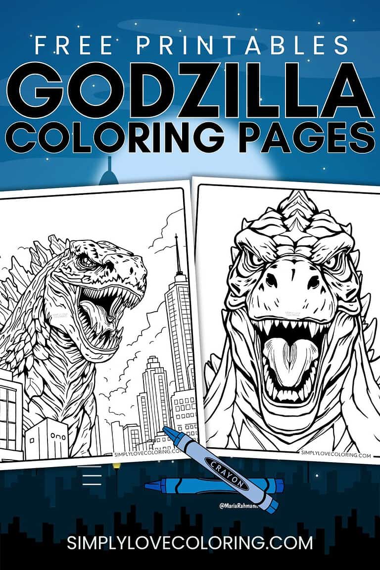 Godzilla Coloring Pages (Free PDF Printables) - Simply Love Coloring