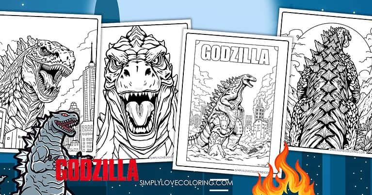Godzilla Coloring Pages (Free PDF Printables) - Simply Love Coloring