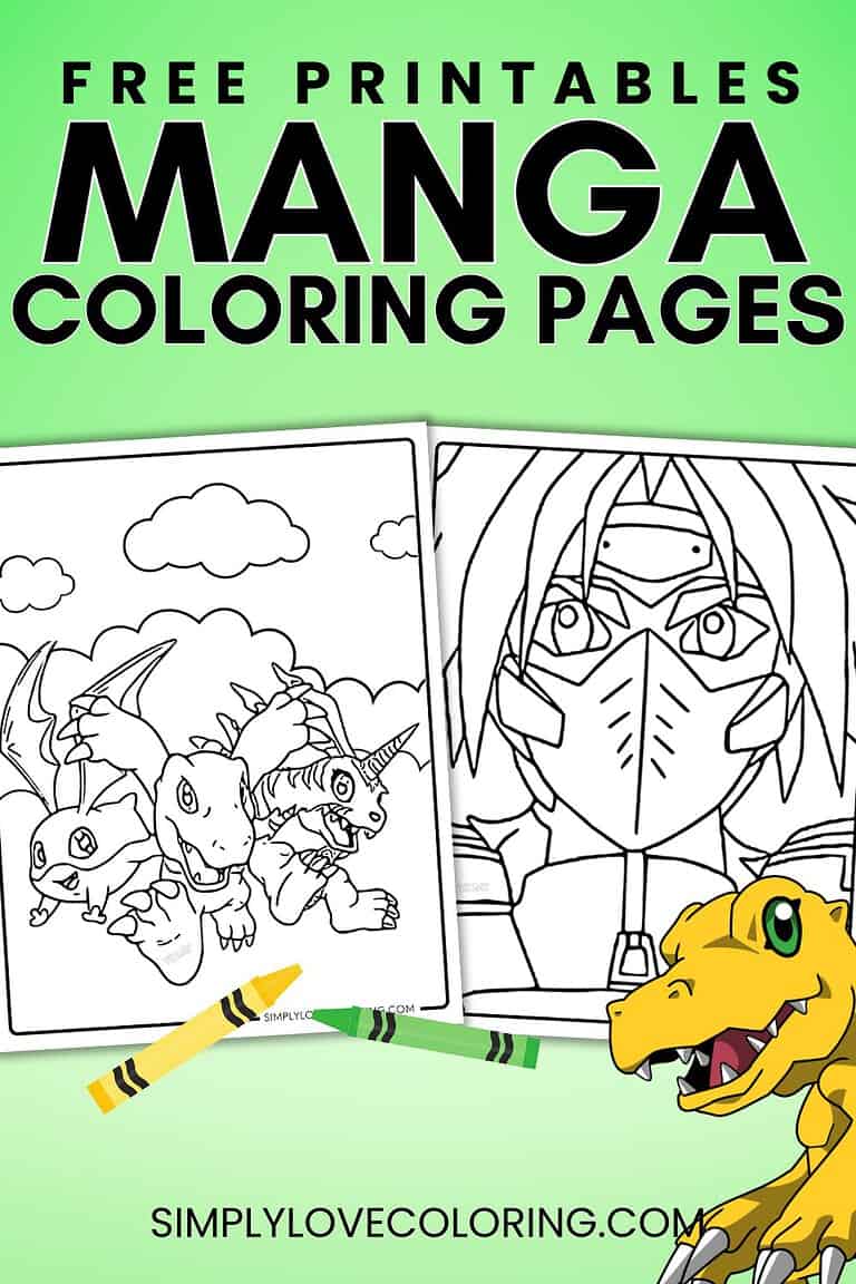 Manga Coloring Pages (Free PDF Printables) - Simply Love Coloring