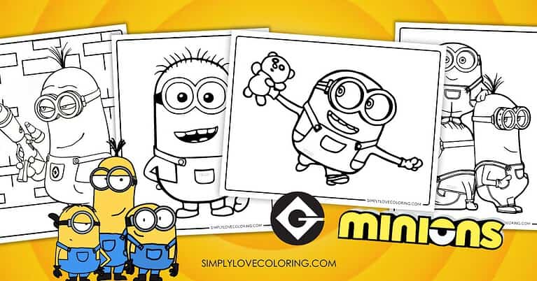 32 Minion Coloring Pages (Free PDF Printables) - Simply Love Coloring