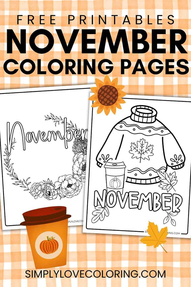November Coloring Pages (Free PDF Printables) - Simply Love Coloring