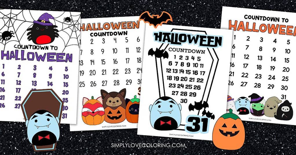 Squishmallow Halloween Countdown Calendar (Free PDF Printables ...