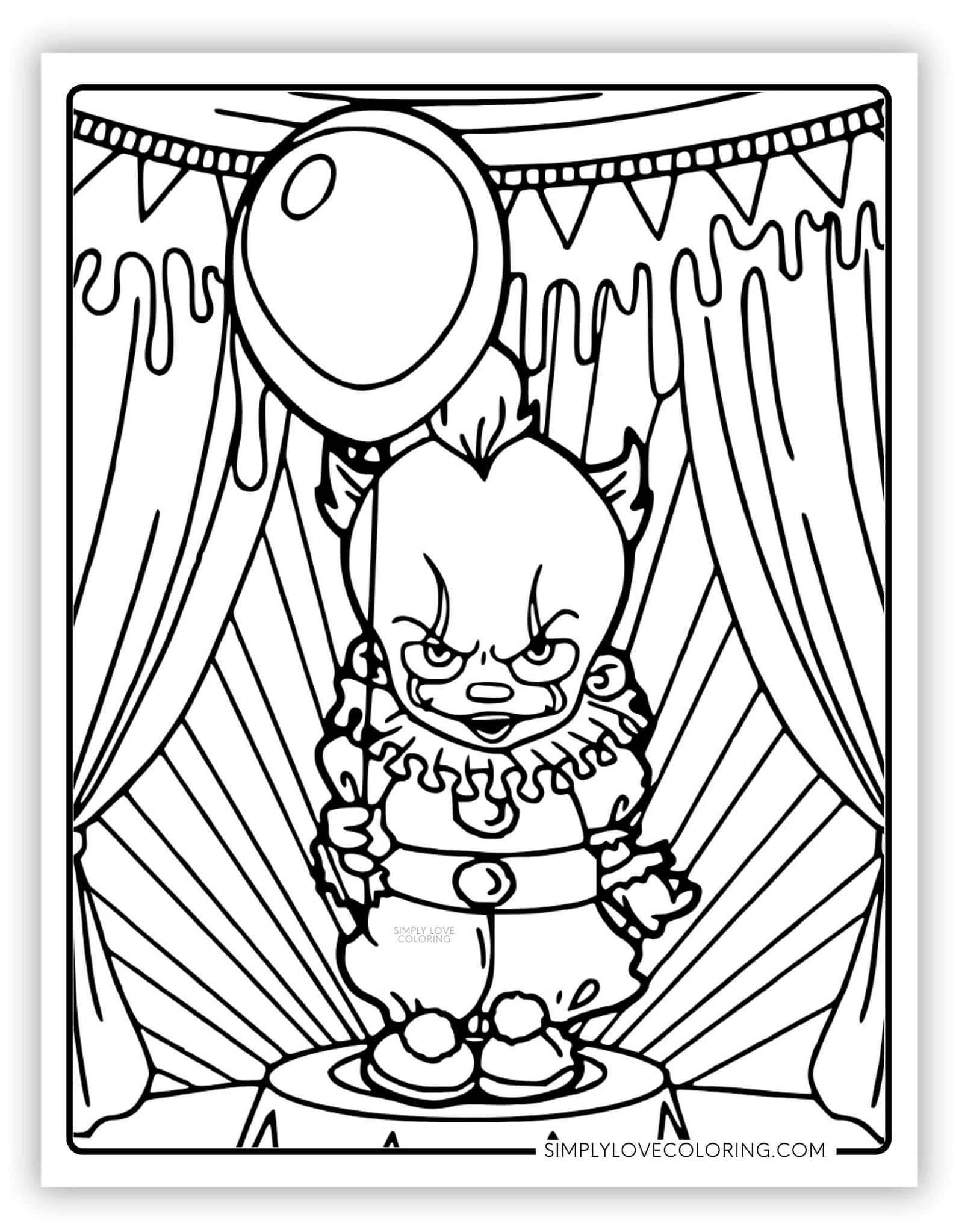 Horror Coloring Pages (Free PDF Printables) - Simply Love Coloring