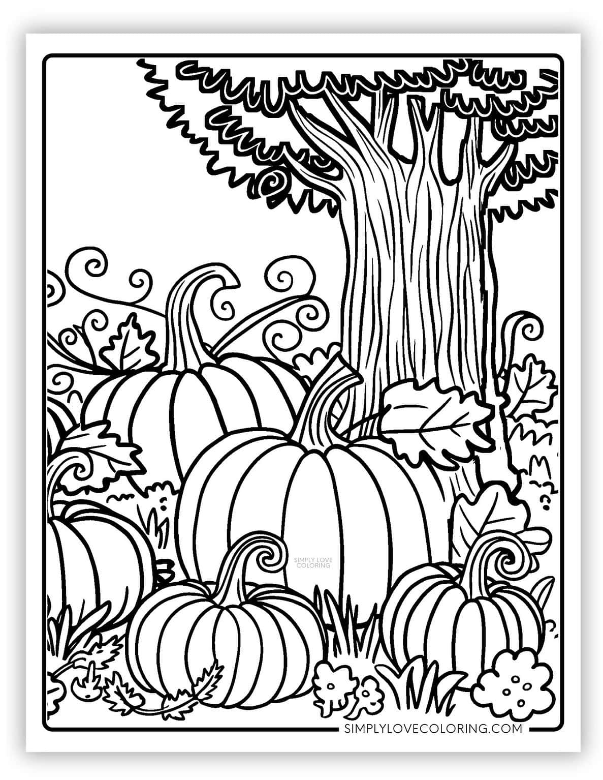 Pumpkin Coloring Pages (Free PDF Printables) - Simply Love Coloring