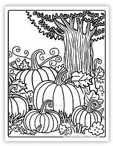 Pumpkin Coloring Pages (Free PDF Printables) - Simply Love Coloring