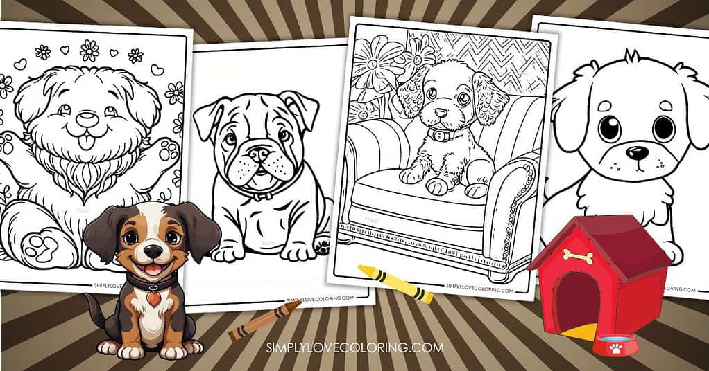 Puppy Coloring Pages (Free PDF Printables) - Simply Love Coloring