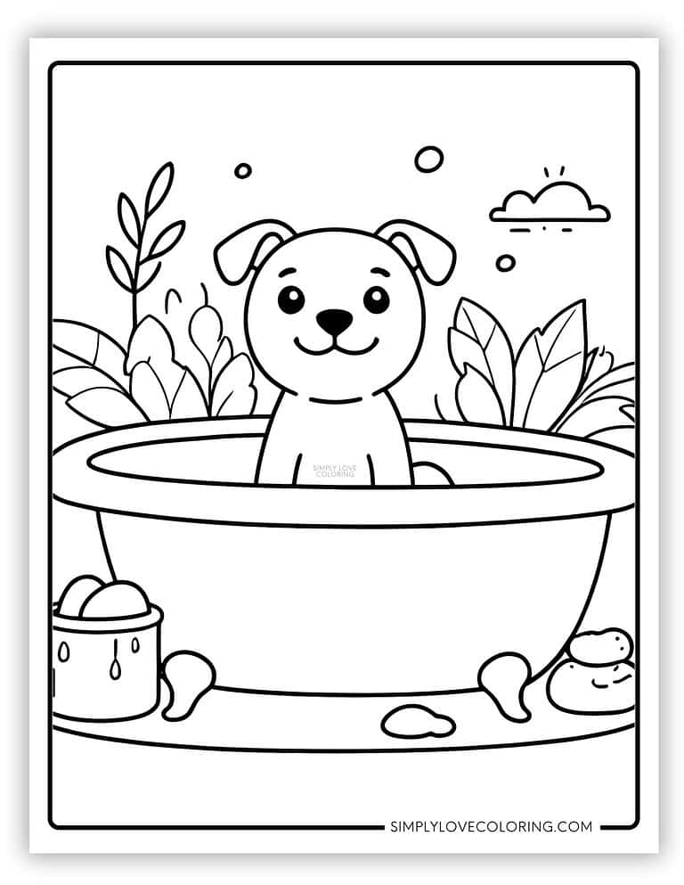 Puppy Coloring Pages (Free PDF Printables) - Simply Love Coloring