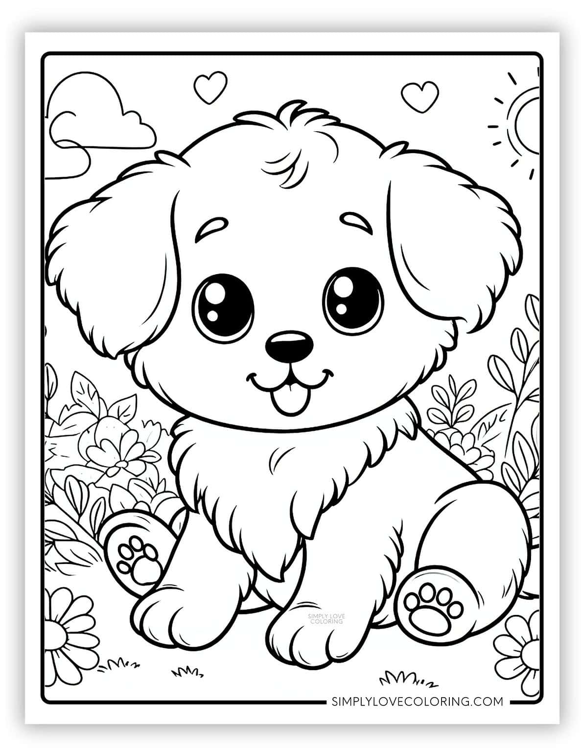 Puppy Coloring Pages (Free PDF Printables) - Simply Love Coloring