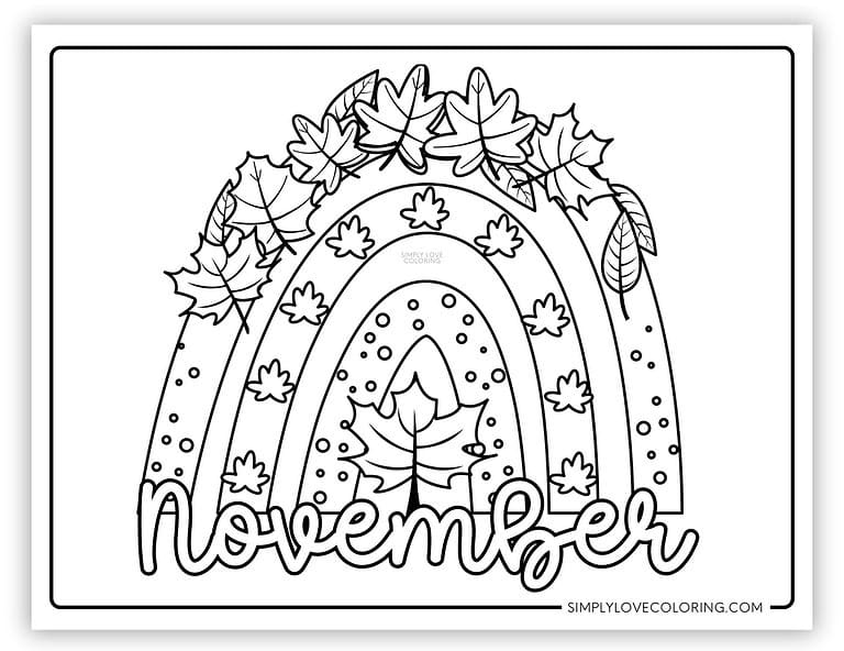 November Coloring Pages (Free PDF Printables) - Simply Love Coloring