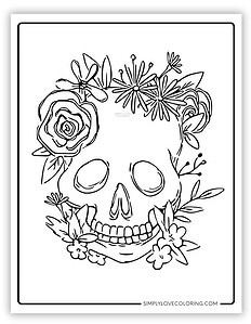 Sugar Skull Coloring Pages (Free PDF Printables) - Simply Love Coloring