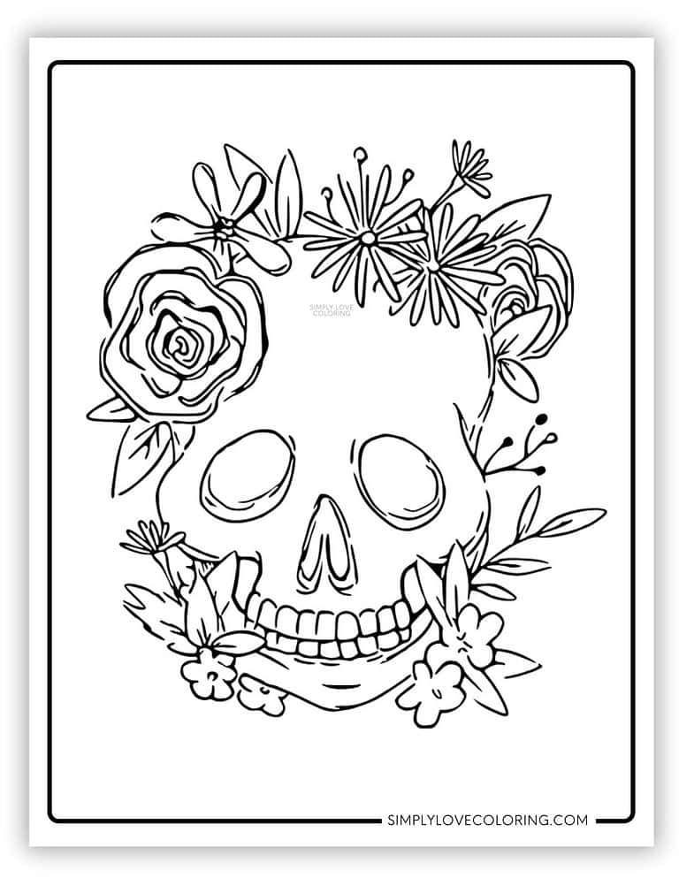 Sugar Skull Coloring Pages (Free PDF Printables) - Simply Love Coloring