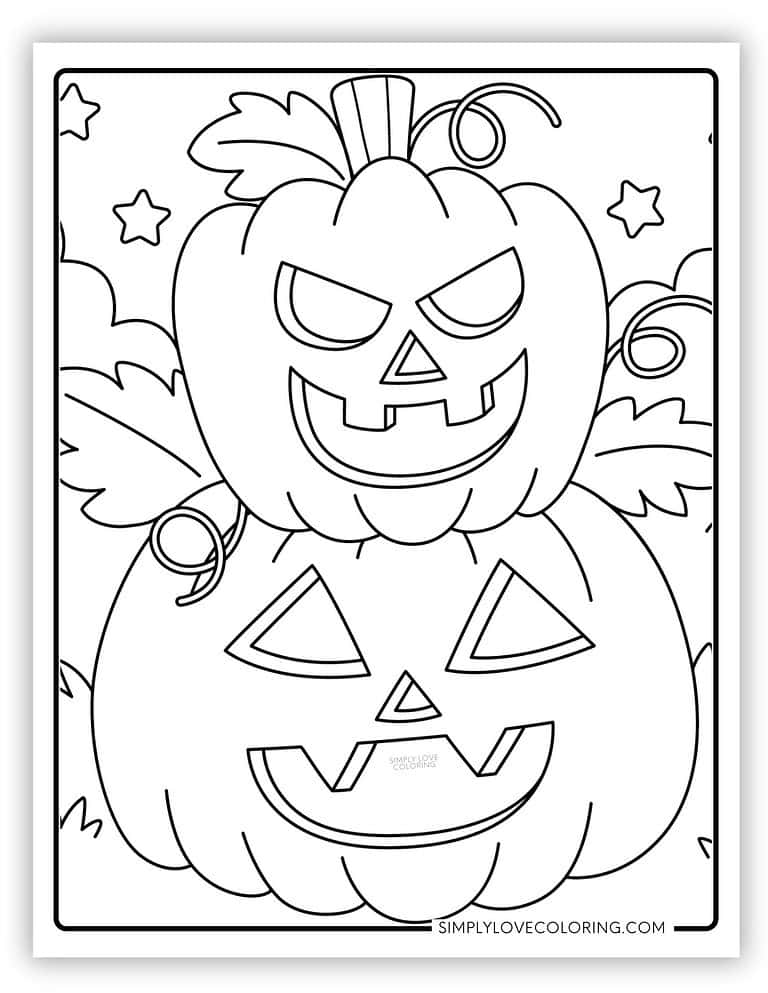 Pumpkin Coloring Pages (Free PDF Printables) - Simply Love Coloring