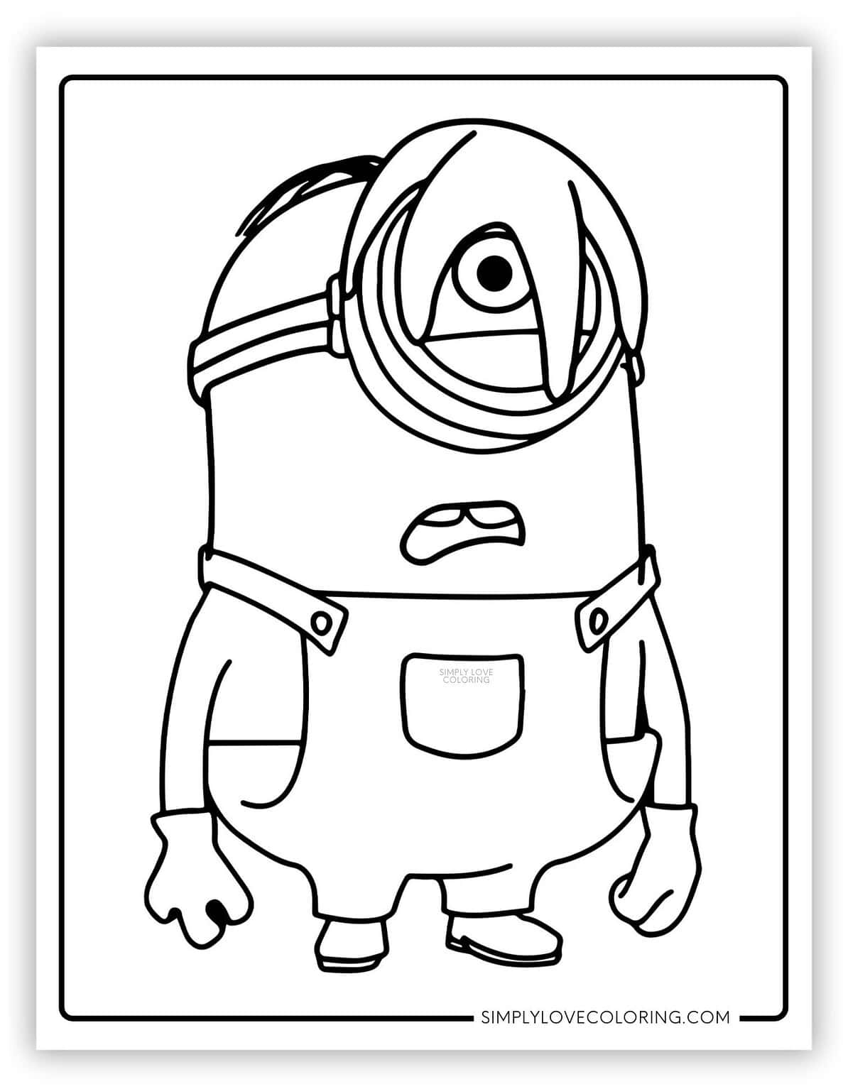 32 Minion Coloring Pages (Free PDF Printables) - Simply Love Coloring