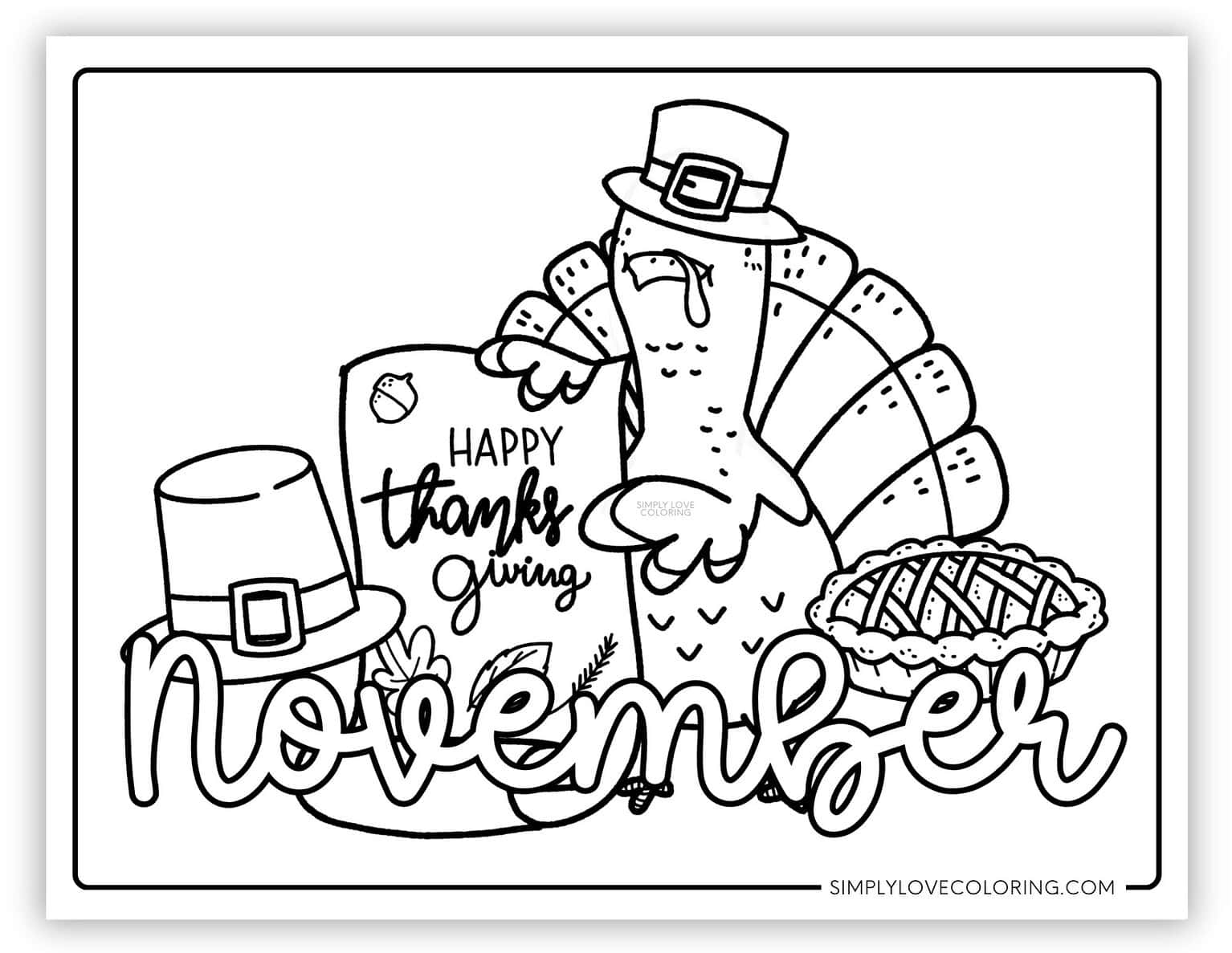 November Coloring Pages (Free PDF Printables) - Simply Love Coloring