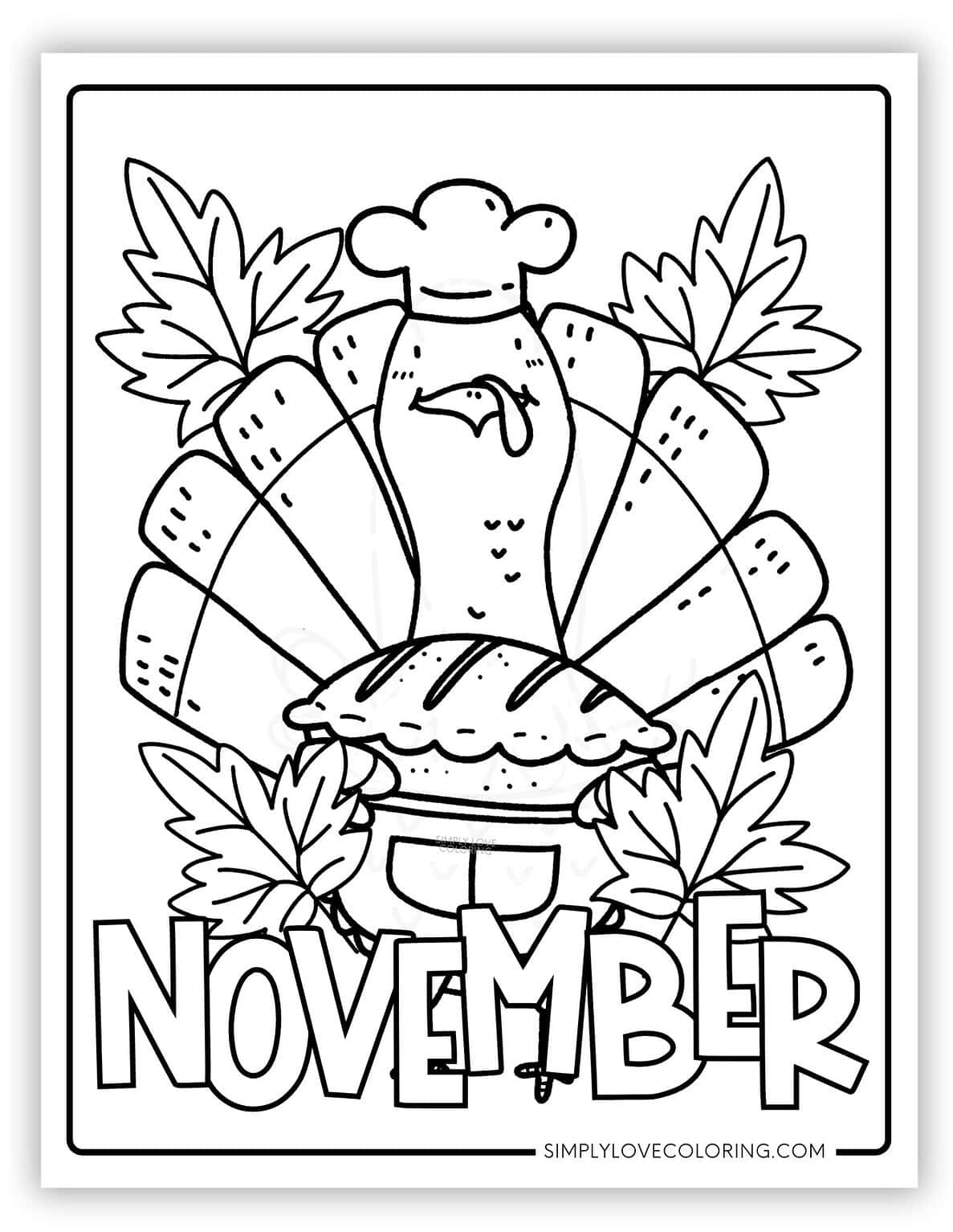 November Coloring Pages (Free PDF Printables) - Simply Love Coloring