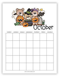 October Planner Printables (Free PDF Download) - Simply Love Coloring