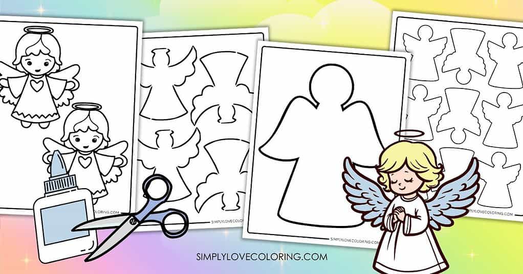 Angel Templates (Free PDF Printables) - Simply Love Coloring