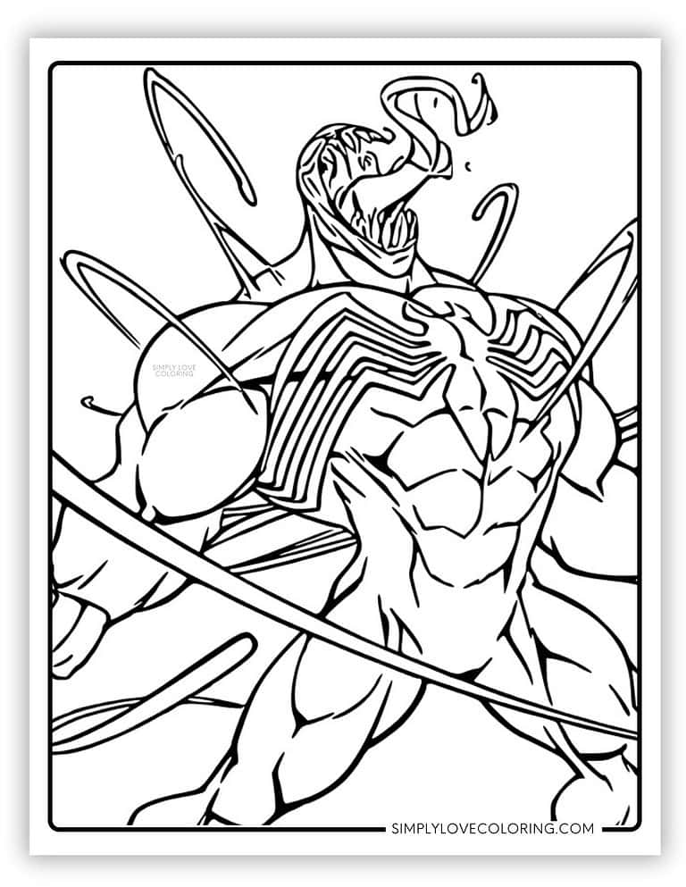 Venom Coloring Pages (Free PDF Printables) - Simply Love Coloring