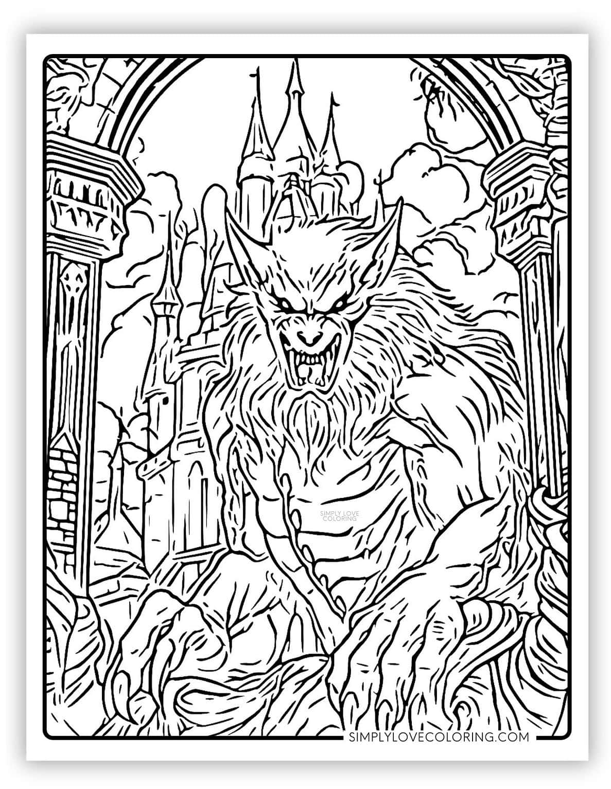 Werewolf Coloring Pages (Free PDF Printables) - Simply Love Coloring