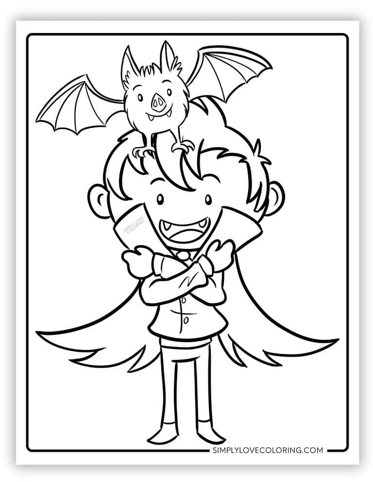 Vampire Coloring Pages (Free PDF Printables) - Simply Love Coloring