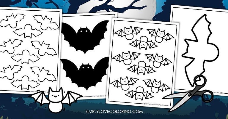 Bat Templates (Free PDF Printables) - Simply Love Coloring