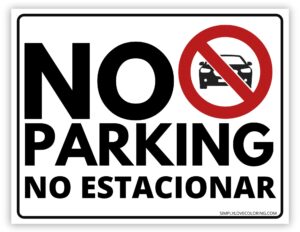 No Parking Sign Printable (Free PDF Download) - Simply Love Coloring