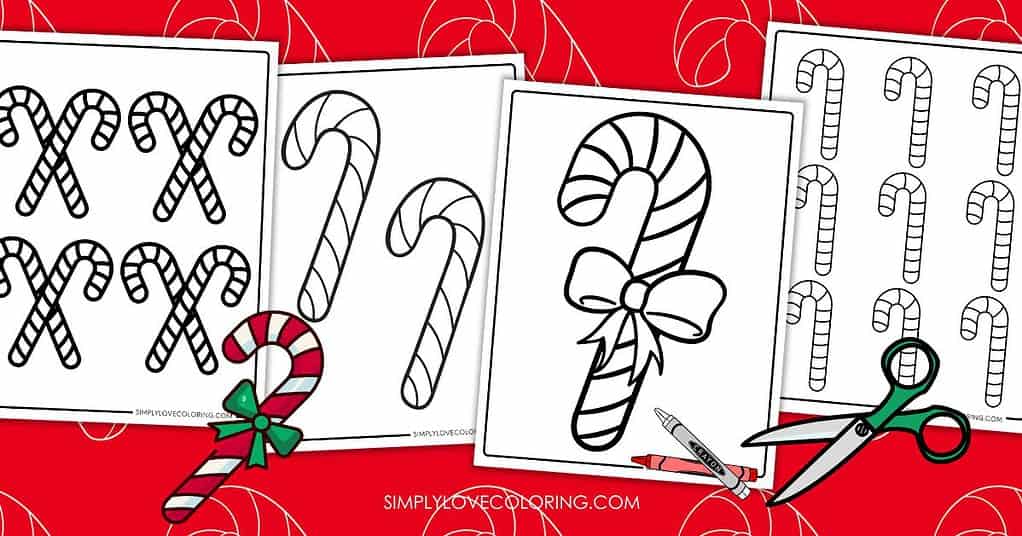 Candy Cane Templates (Free PDF Printables) - Simply Love Coloring