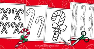 Candy Cane Templates (Free PDF Printables) - Simply Love Coloring