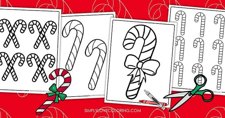 Candy Cane Templates (Free PDF Printables) - Simply Love Coloring
