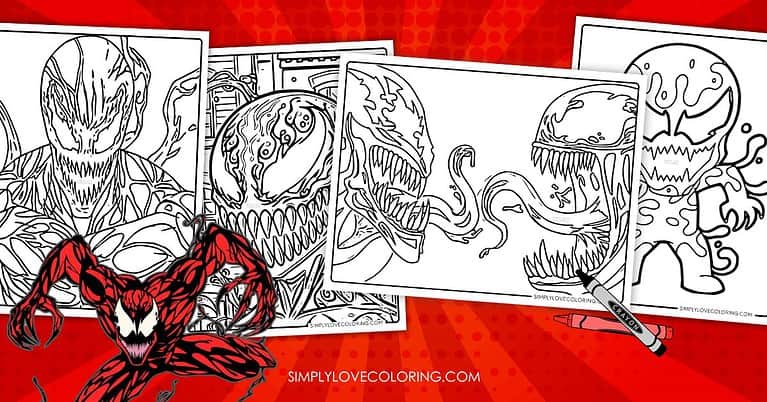 Carnage Coloring Pages (Free PDF Printables) - Simply Love Coloring