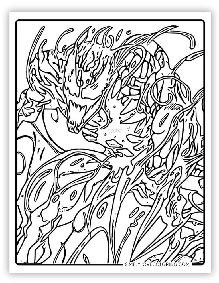 Carnage Coloring Pages (Free PDF Printables) - Simply Love Coloring