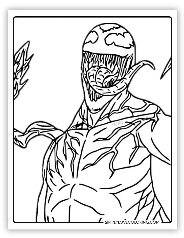 Carnage Coloring Pages (Free PDF Printables) - Simply Love Coloring