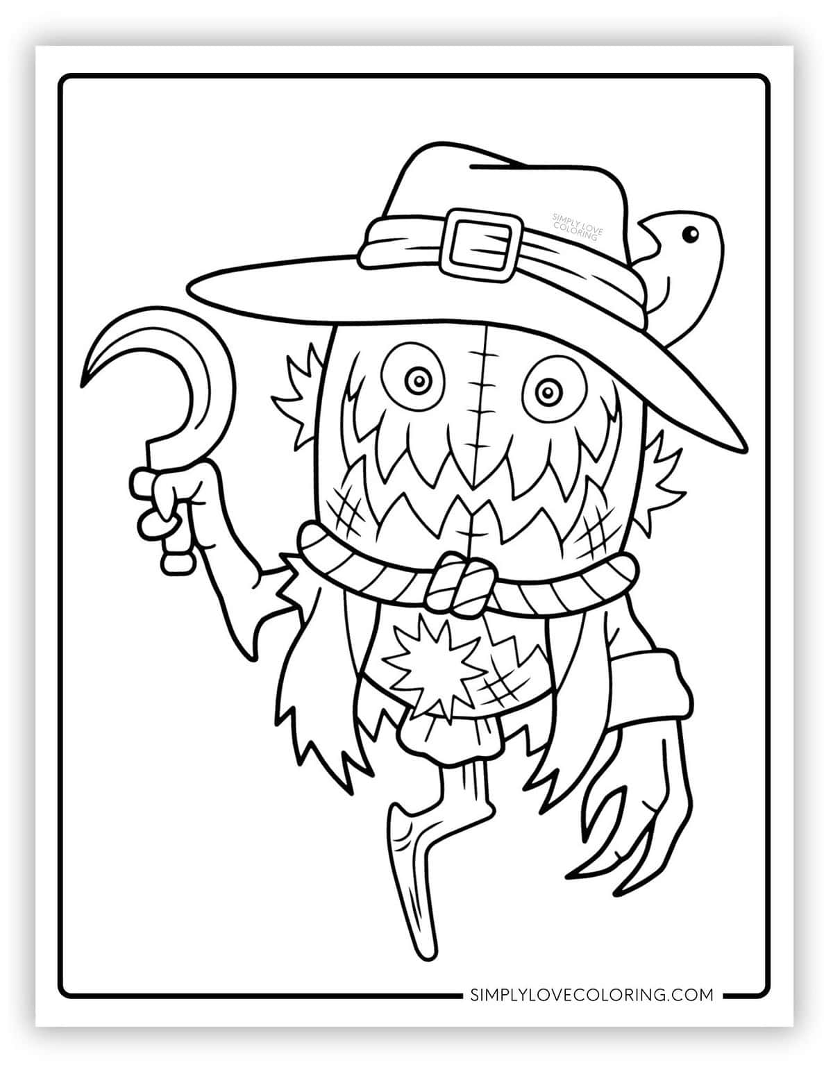Scarecrow Coloring Pages (Free PDF Printables) - Simply Love Coloring