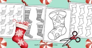Christmas Stocking Templates (Free PDF Printables) - Simply Love Coloring