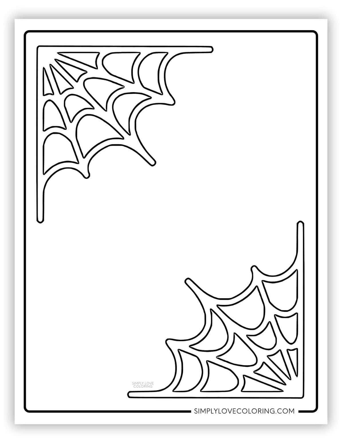 Spider Web Coloring Pages (Free PDF Printables) - Simply Love Coloring