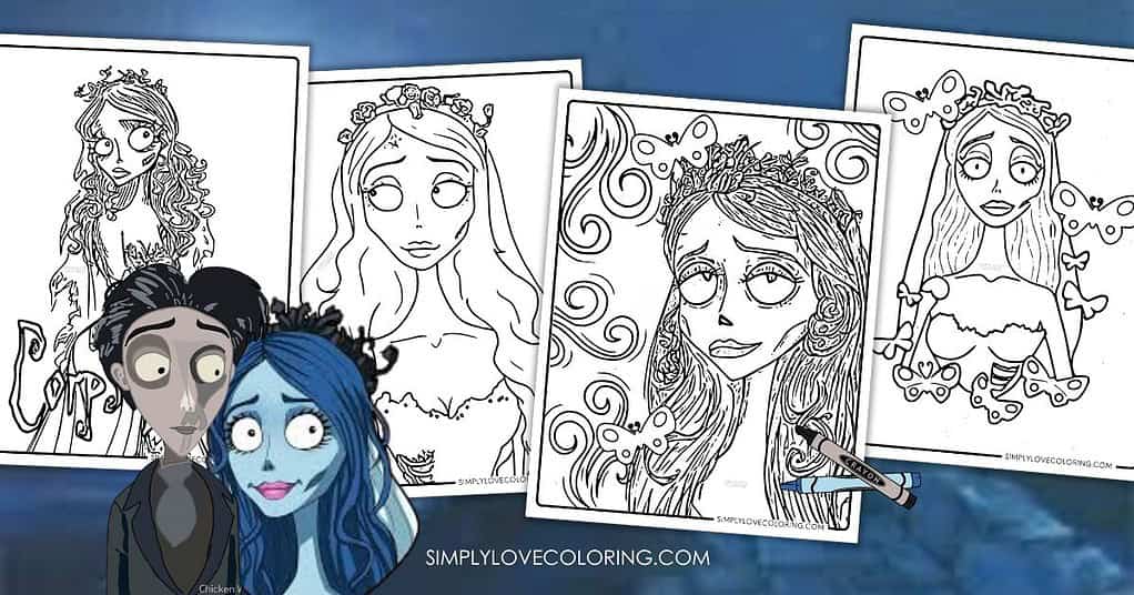 Corpse Bride Coloring Pages (Free PDF Printables) - Simply Love Coloring