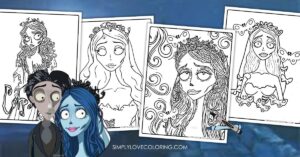 Corpse Bride Coloring Pages (Free PDF Printables) - Simply Love Coloring