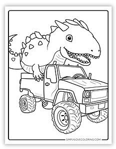 Monster Truck Coloring Pages - Simply Love Coloring