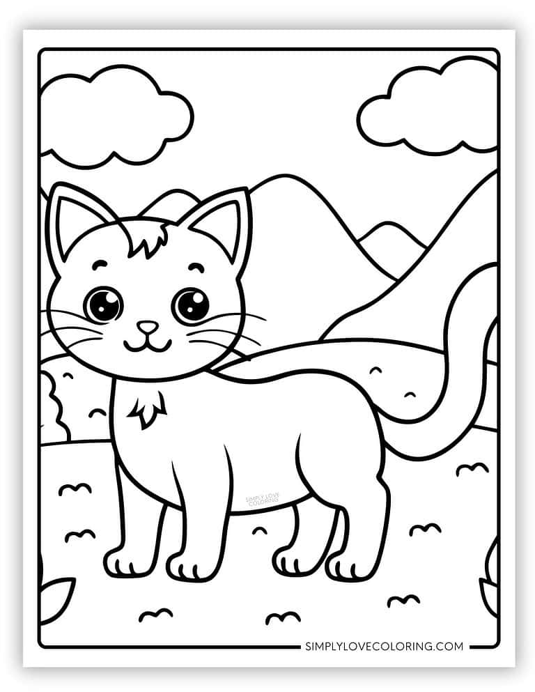 Cute Kitten Coloring Pages (Free PDF Printables) - Simply Love Coloring