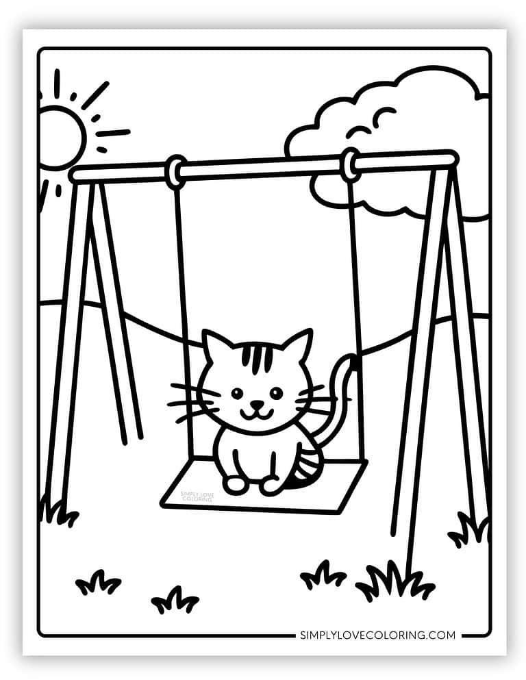 Cute Kitten Coloring Pages (Free PDF Printables) - Simply Love Coloring